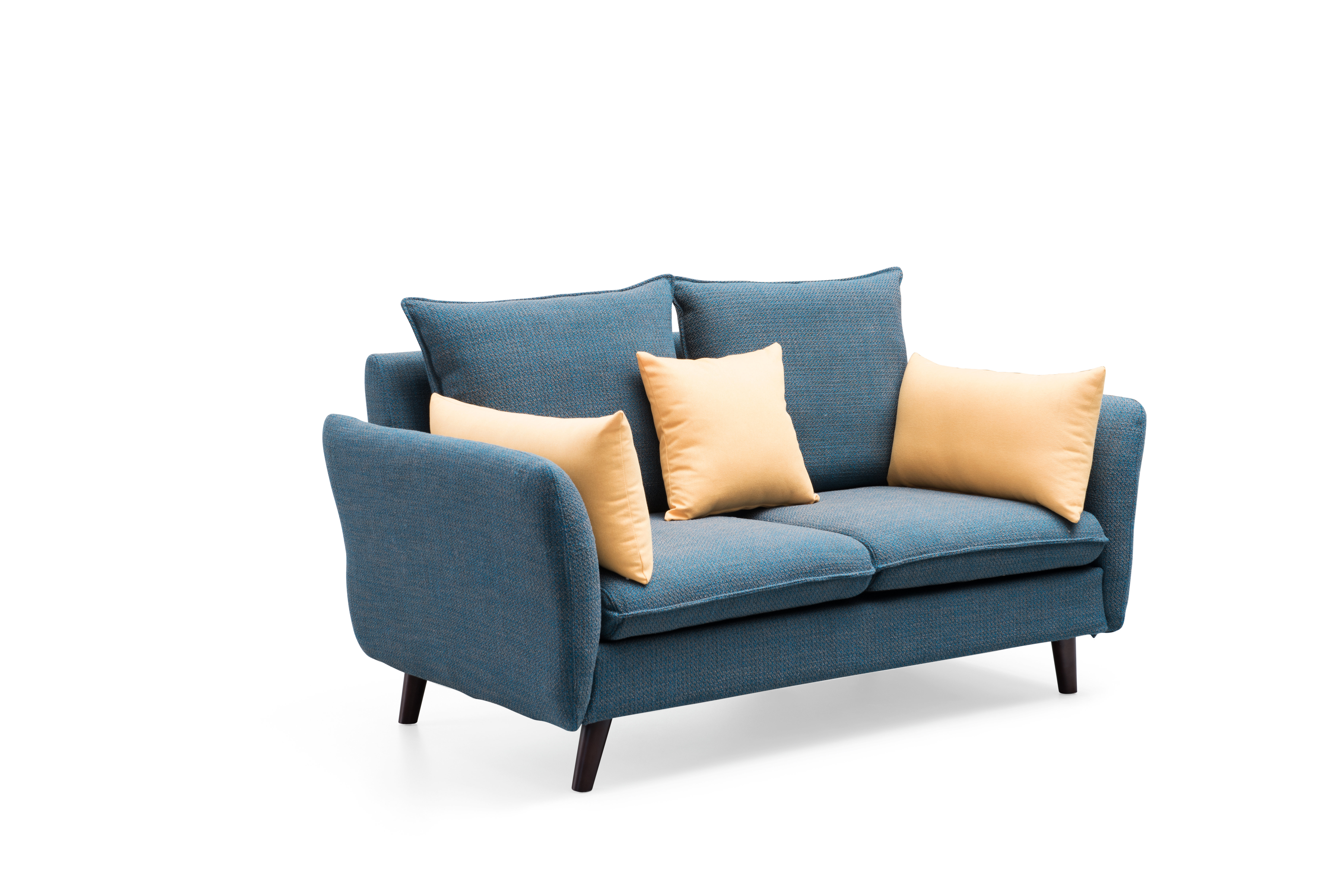 George Oliver Elegant Brookly Naturenest Wood Base Fabric Sofa Collection Medium Size With ...